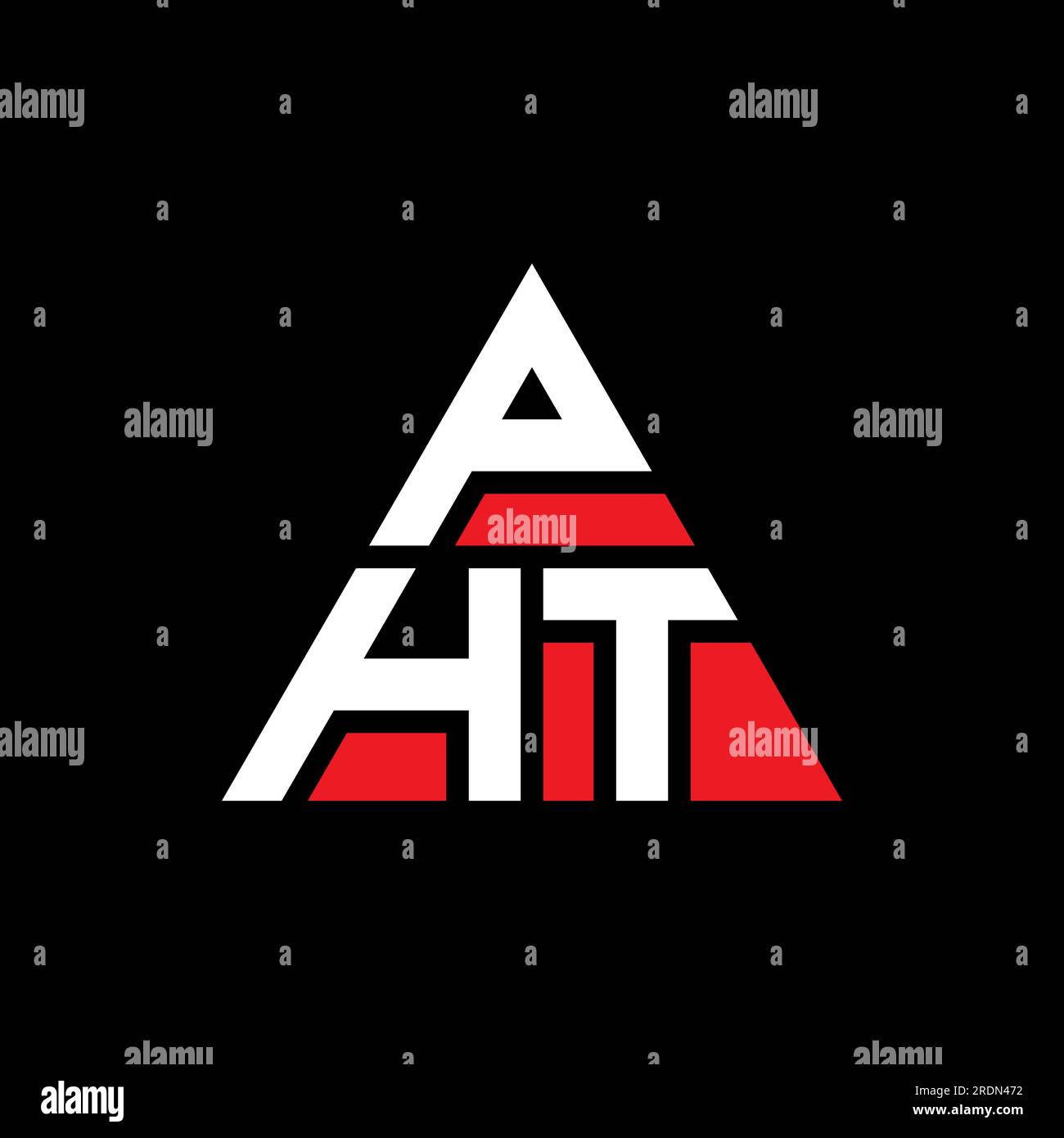 Logo de lettre triangle PHT avec forme de triangle. Monogramme de logo ...