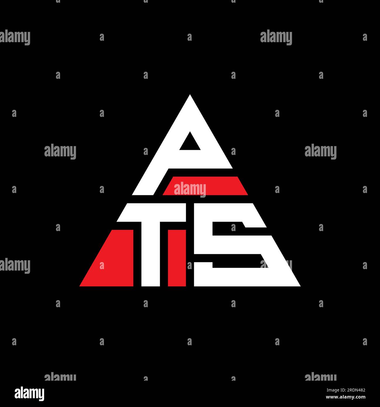 Logo de lettre triangle PTS avec forme de triangle. Monogramme de logo ...