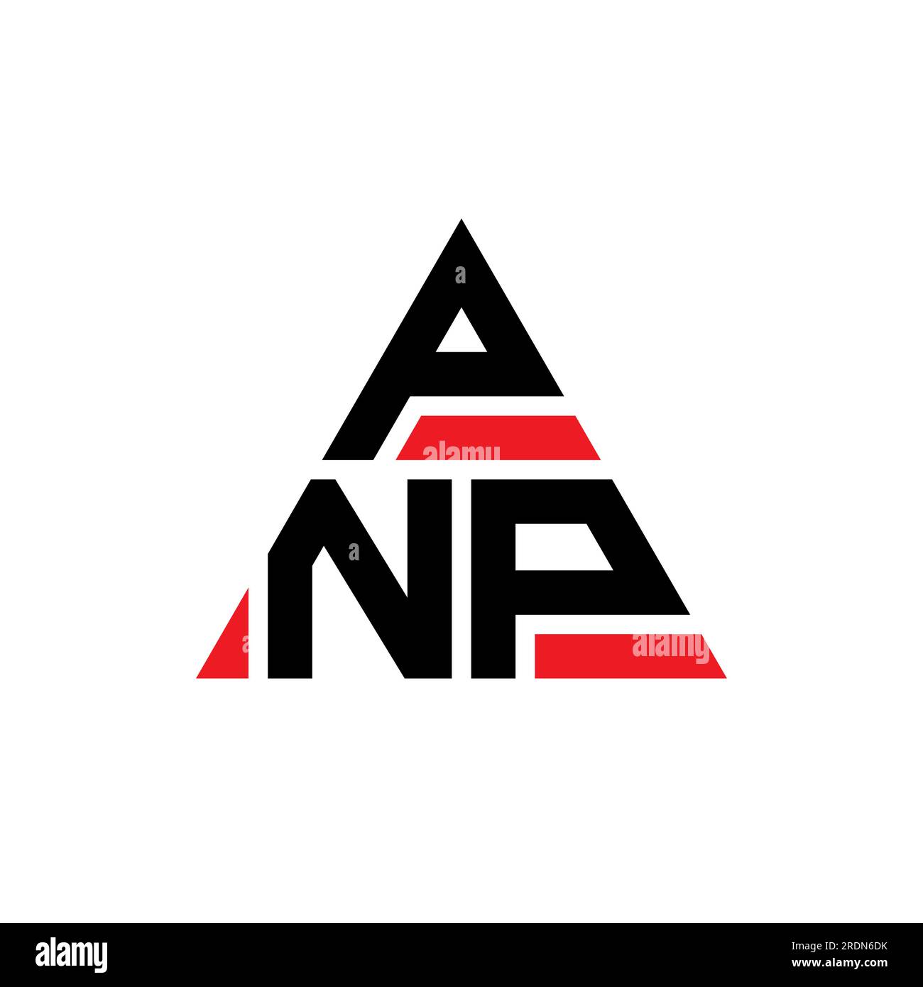 Logo de lettre triangle PNP avec forme de triangle. Monogramme de logo ...