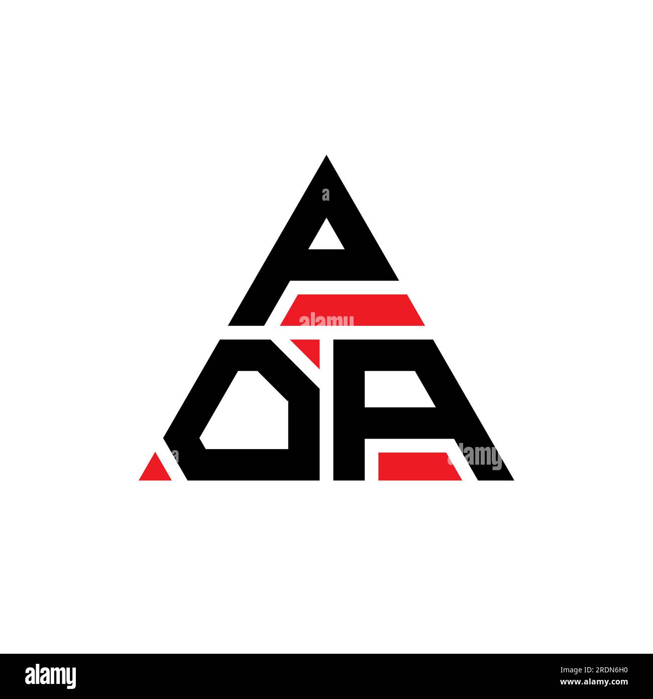 Logo de lettre triangle POA avec forme de triangle. Monogramme de logo ...