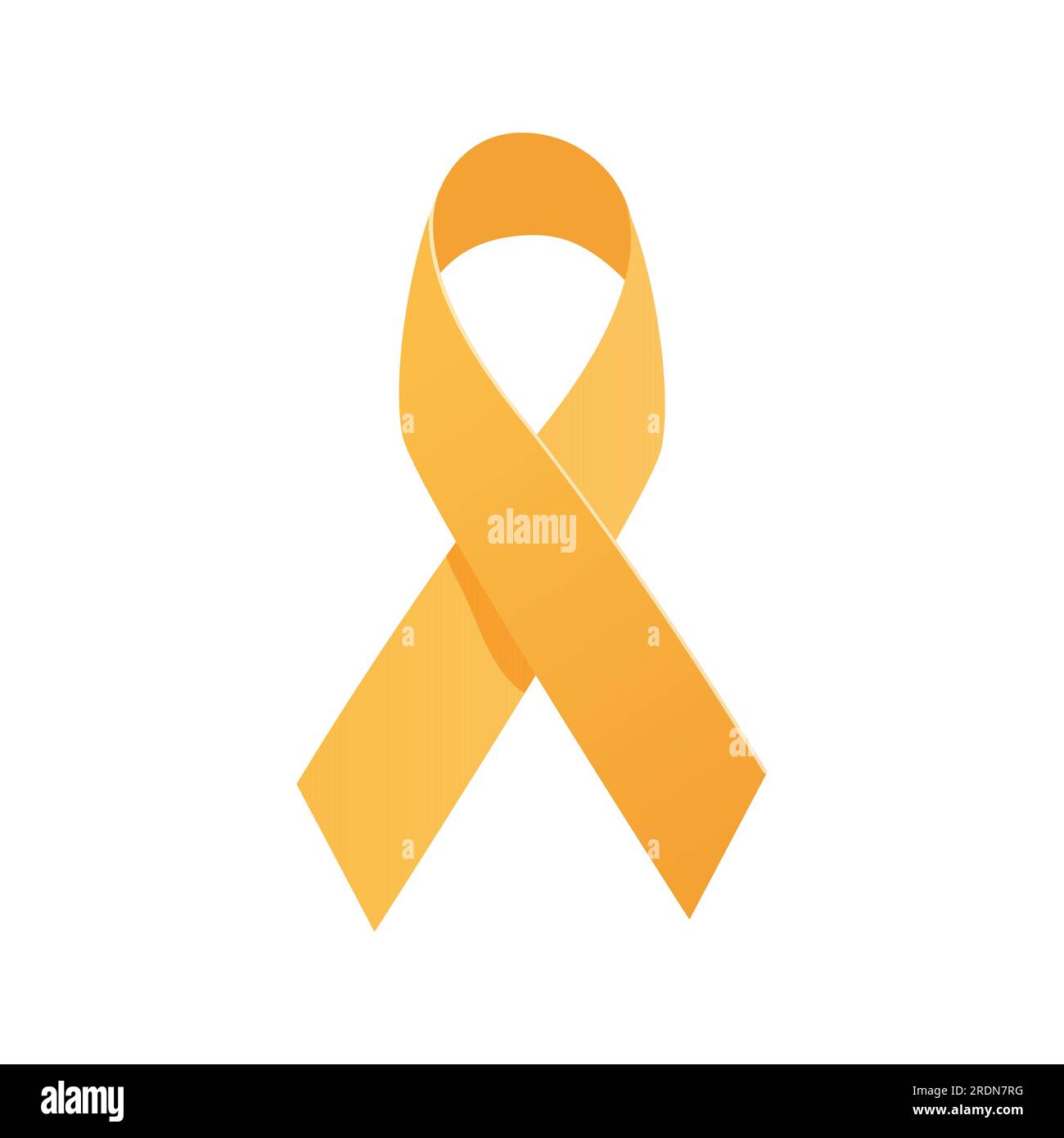 le ruban jaune est le symbole du cancer infantile. Illustration ...