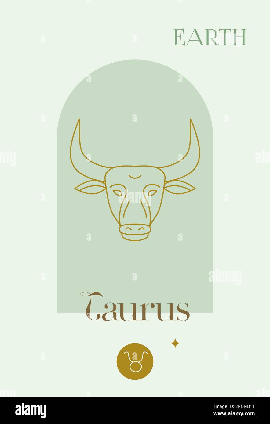 Symbole du taureau signe astro Banque d'images vectorielles - Alamy