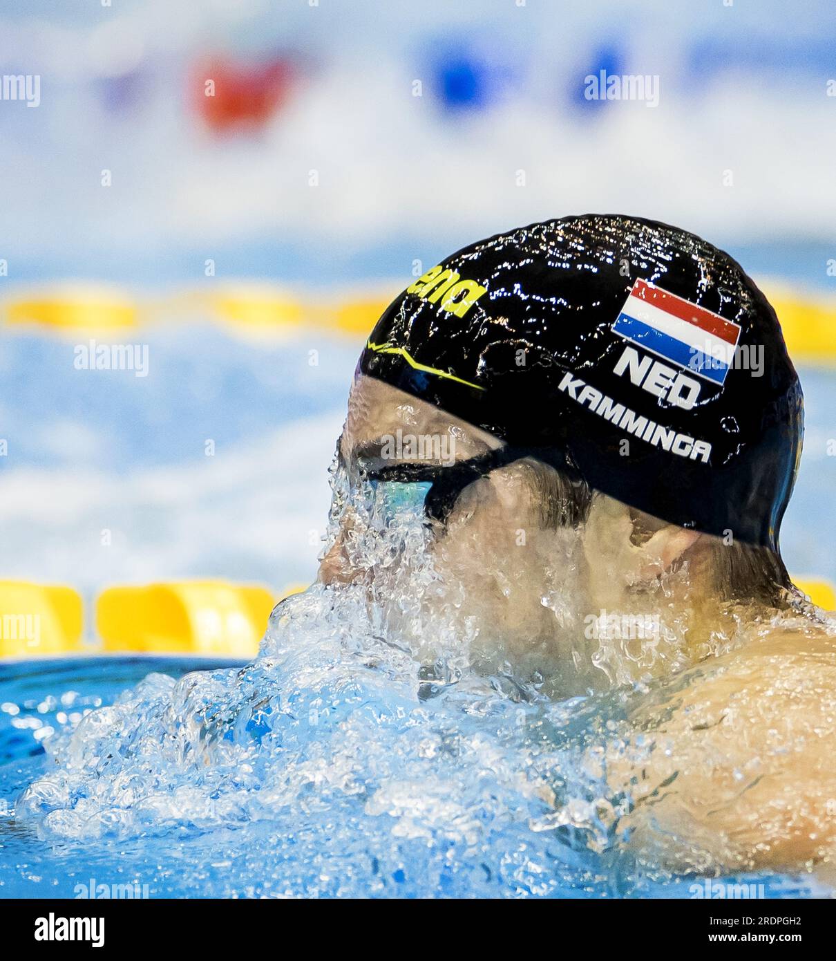 FUKUOKA - Arno Kamminga en action dans le brasse 100 lors des ...