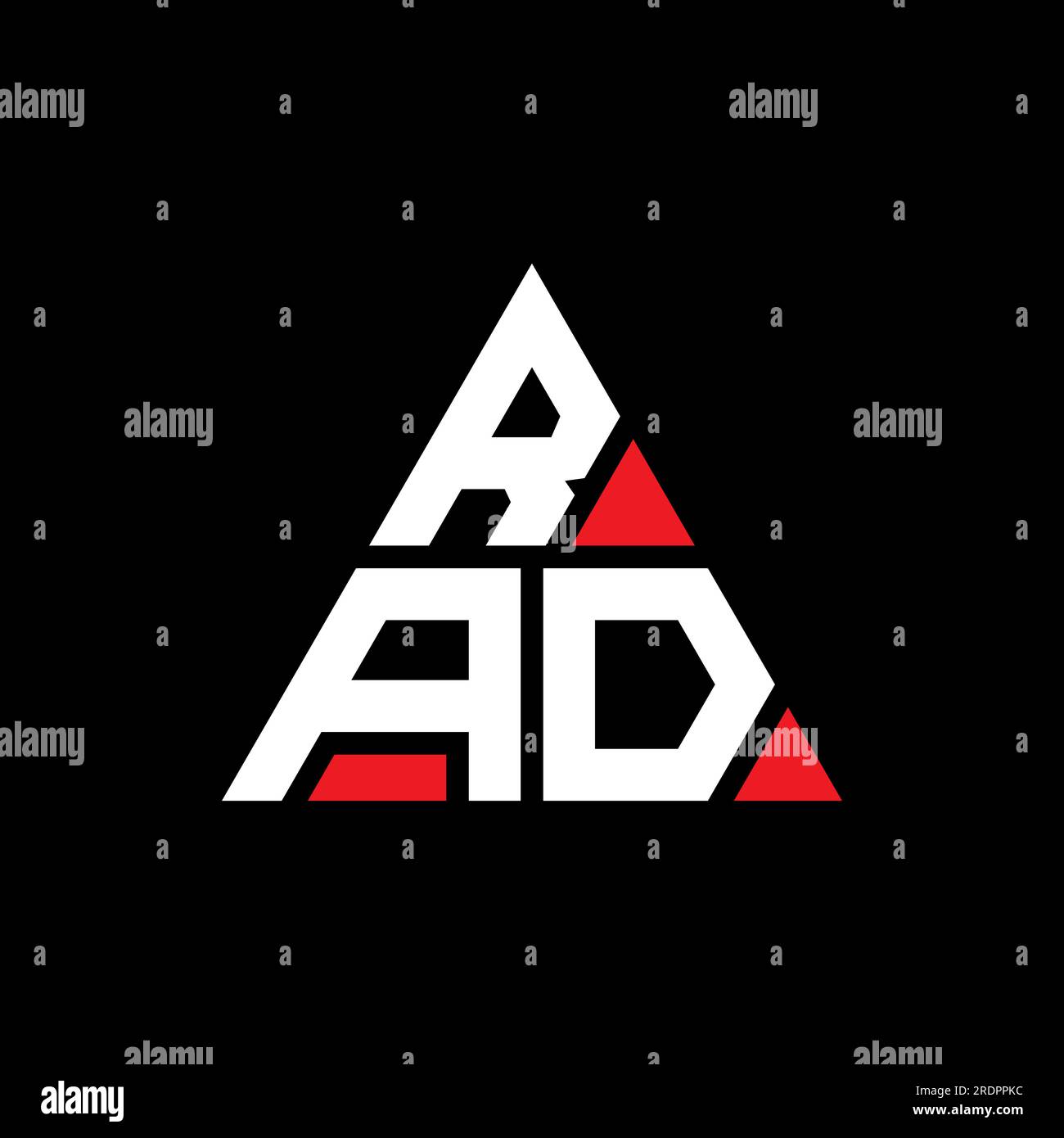 Logo de lettre triangle DE RAD avec forme de triangle. Monogramme de ...