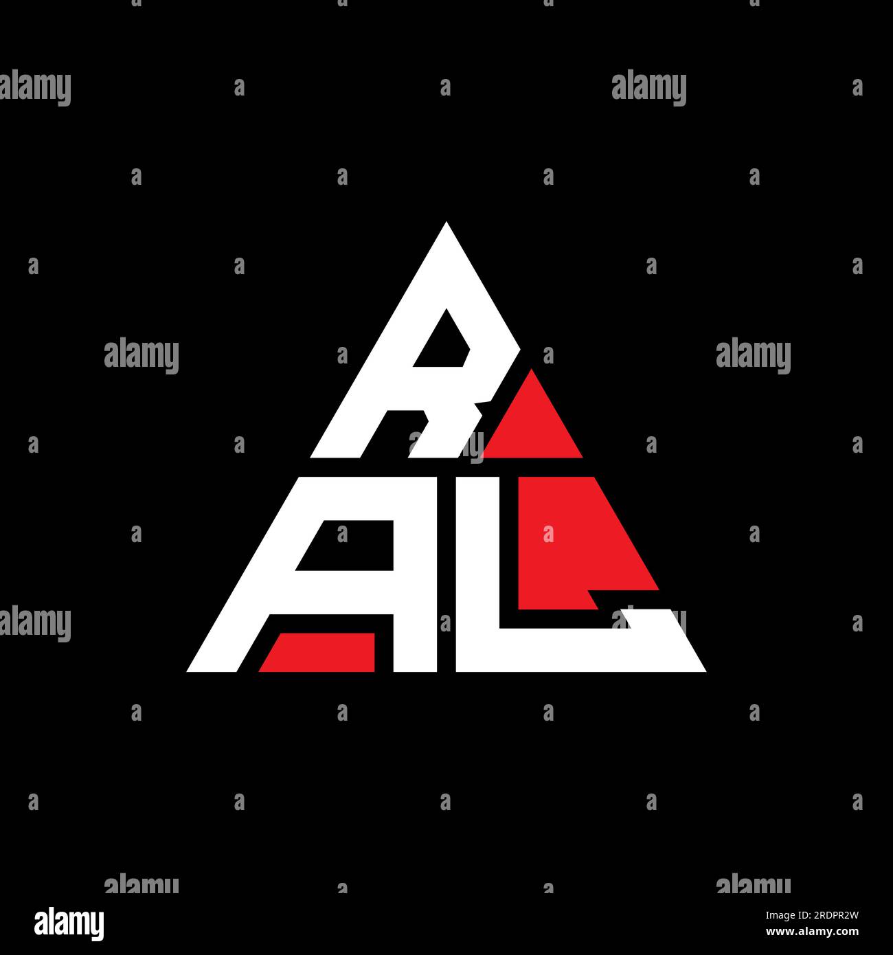 Logo en forme de triangle RAL. Monogramme de logo triangle RAL. Modèle ...