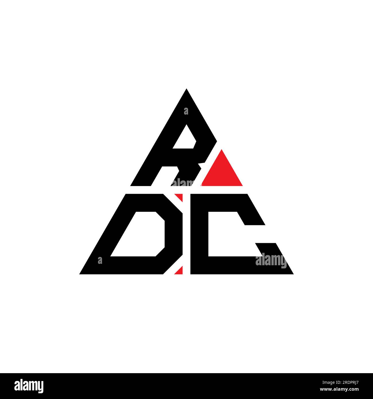 Logo de lettre triangle RDC avec forme de triangle. Monogramme de logo ...