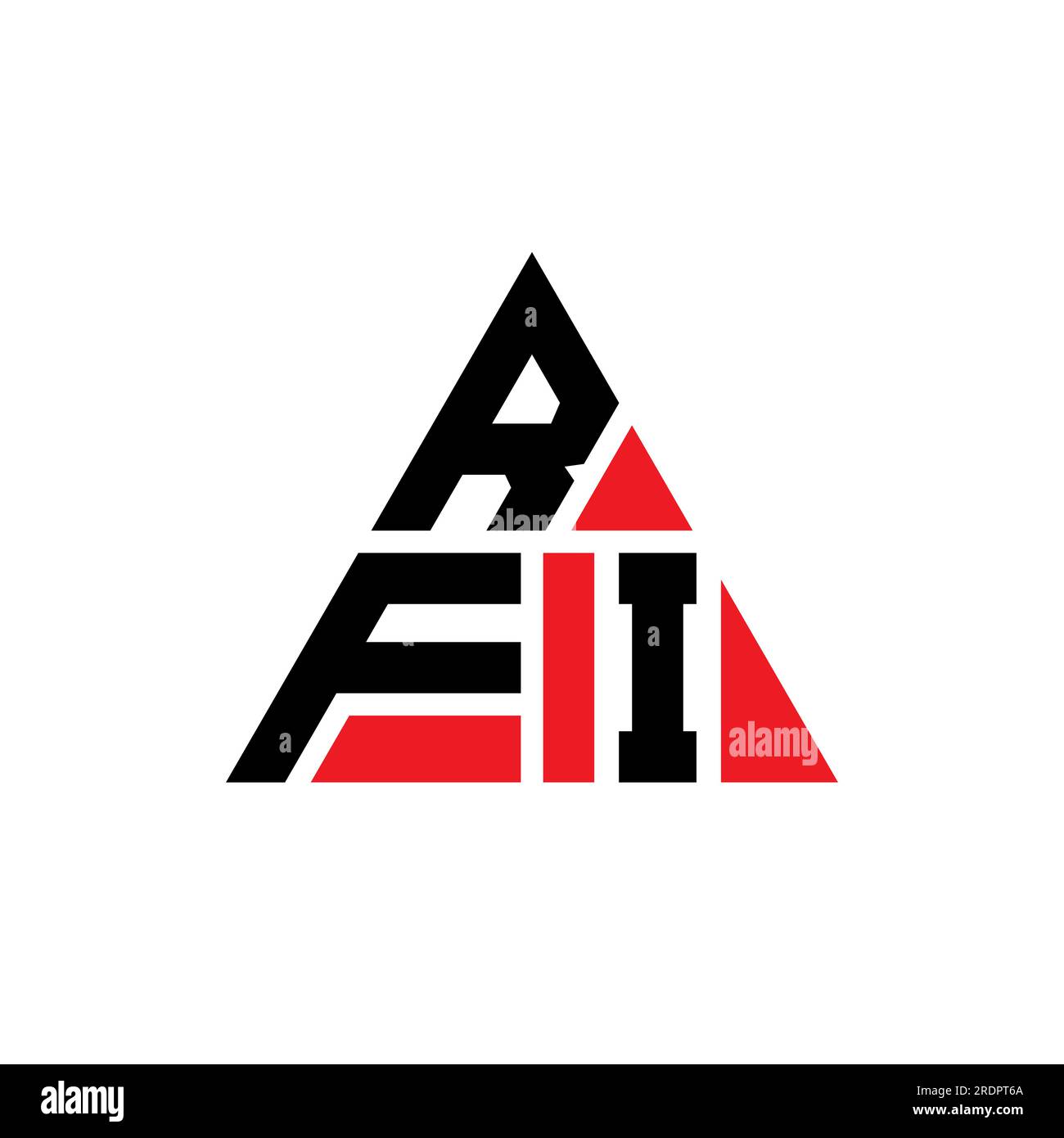 Logo de lettre triangle RFI avec forme de triangle. Monogramme de ...