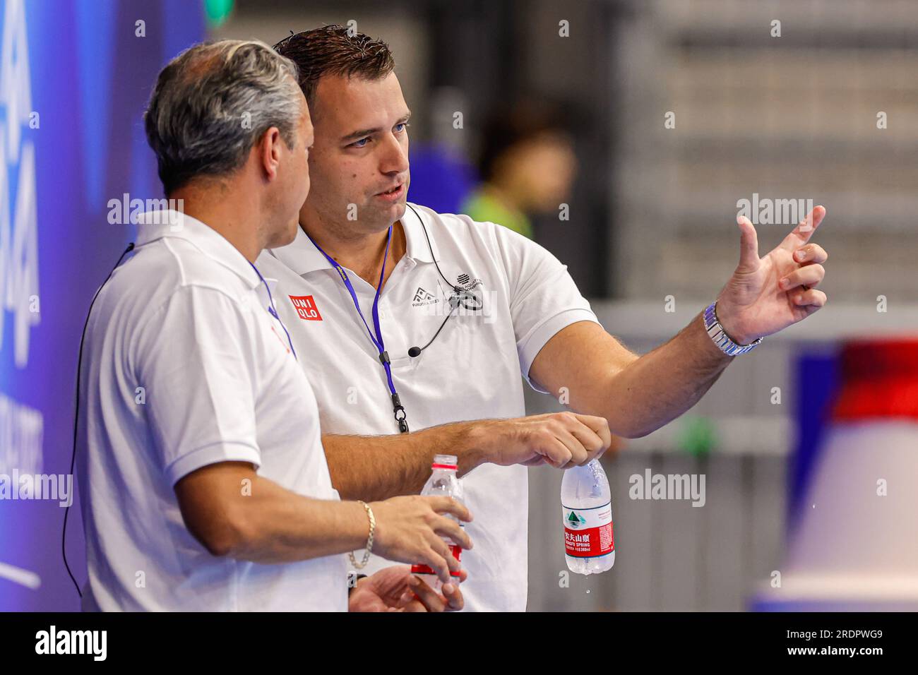 Fukuoka, Japon. 23 juillet 2023. FUKUOKA, JAPON - JUILLET 23 : arbitre ...