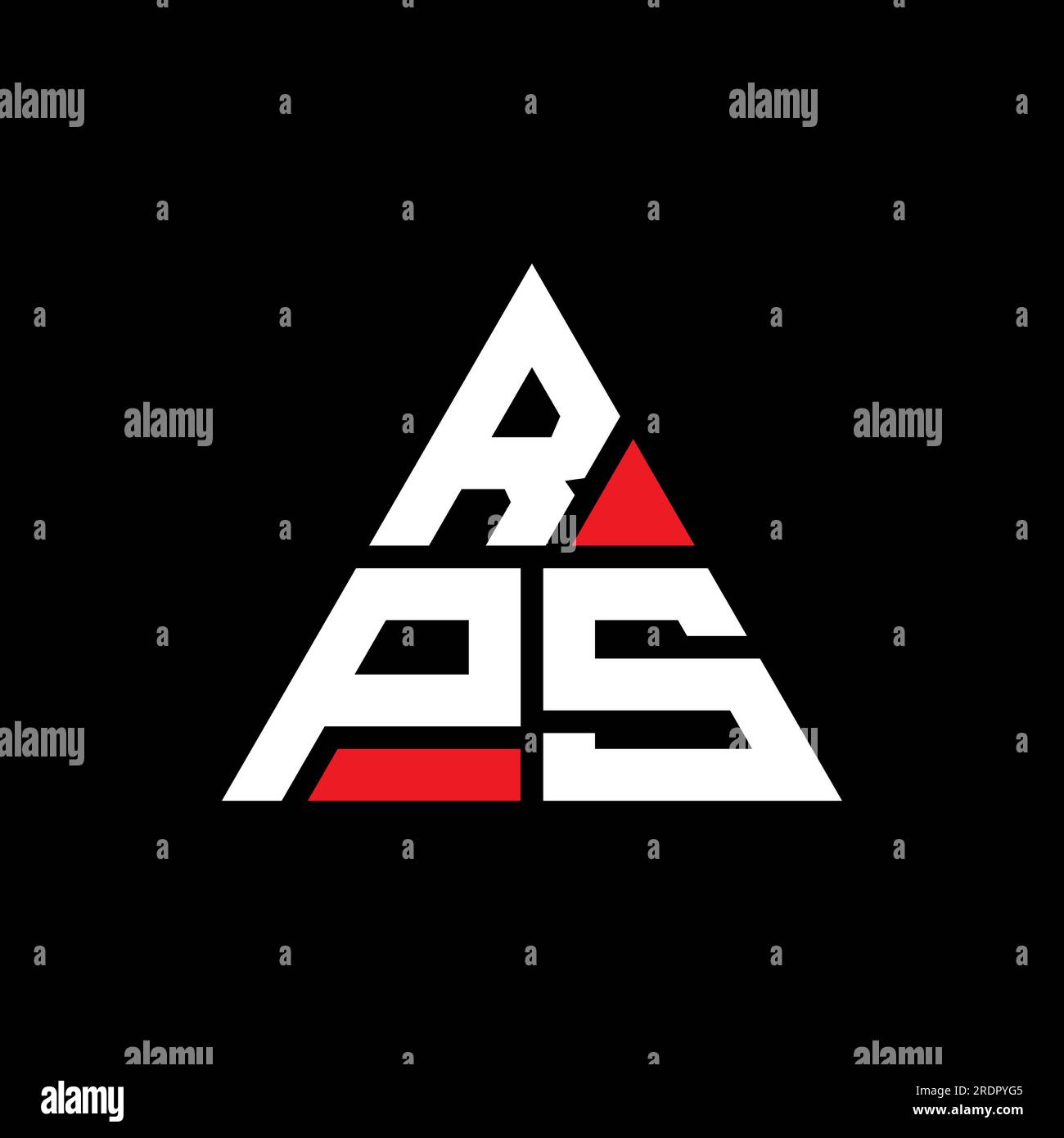 Logo RPS avec lettre triangulaire en forme de triangle. Monogramme de ...