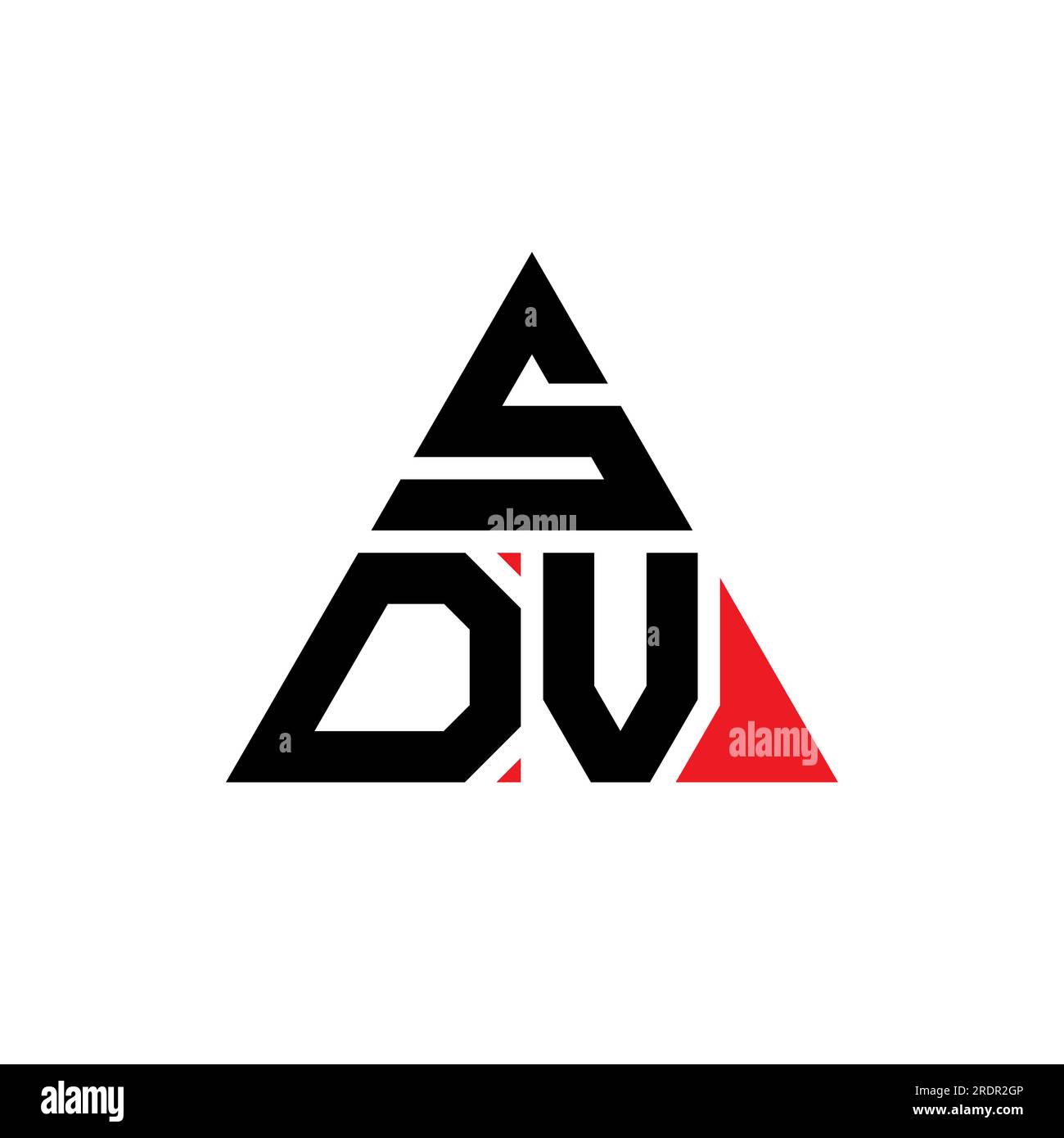 Logo SDV avec lettre triangulaire en forme de triangle. Monogramme de logo triangle SDV. Modèle ...