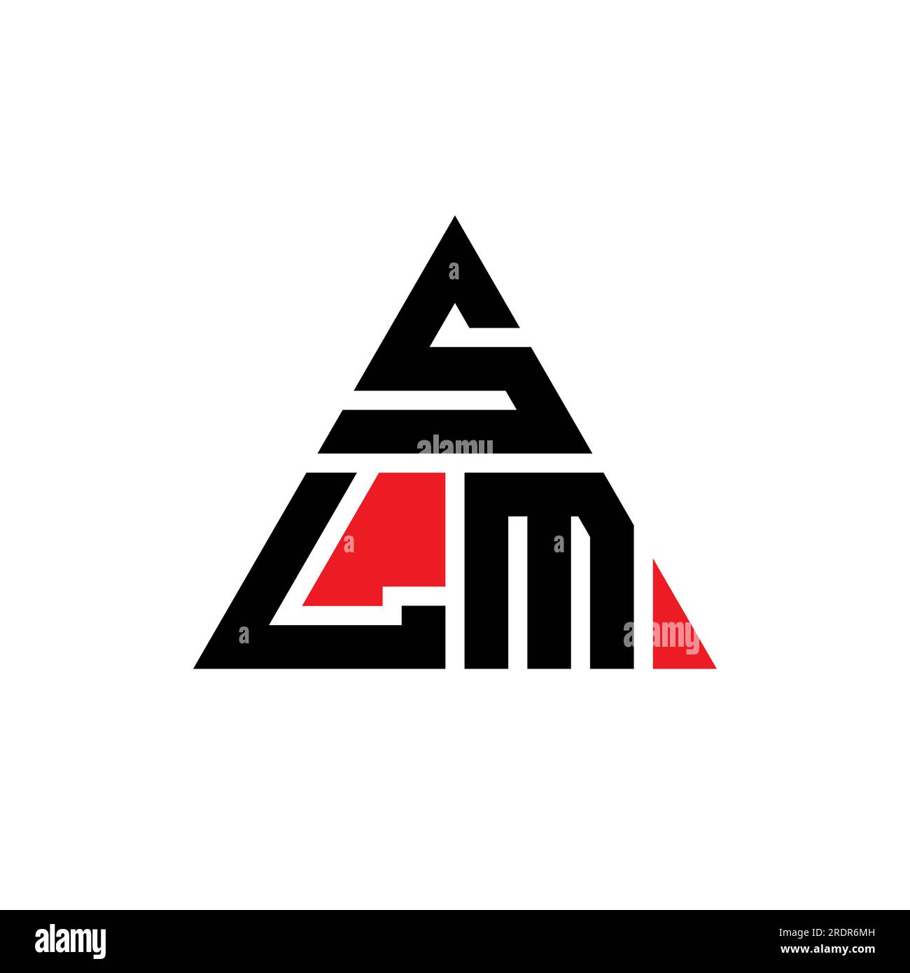 Logo SLM en forme de triangle. Monogramme de logo triangle SLM. Modèle ...