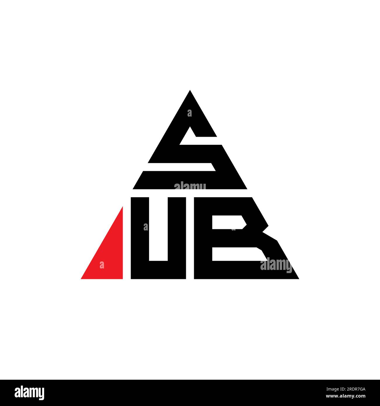 Logo de lettre de SOUS-triangle avec forme de triangle. Monogramme de ...