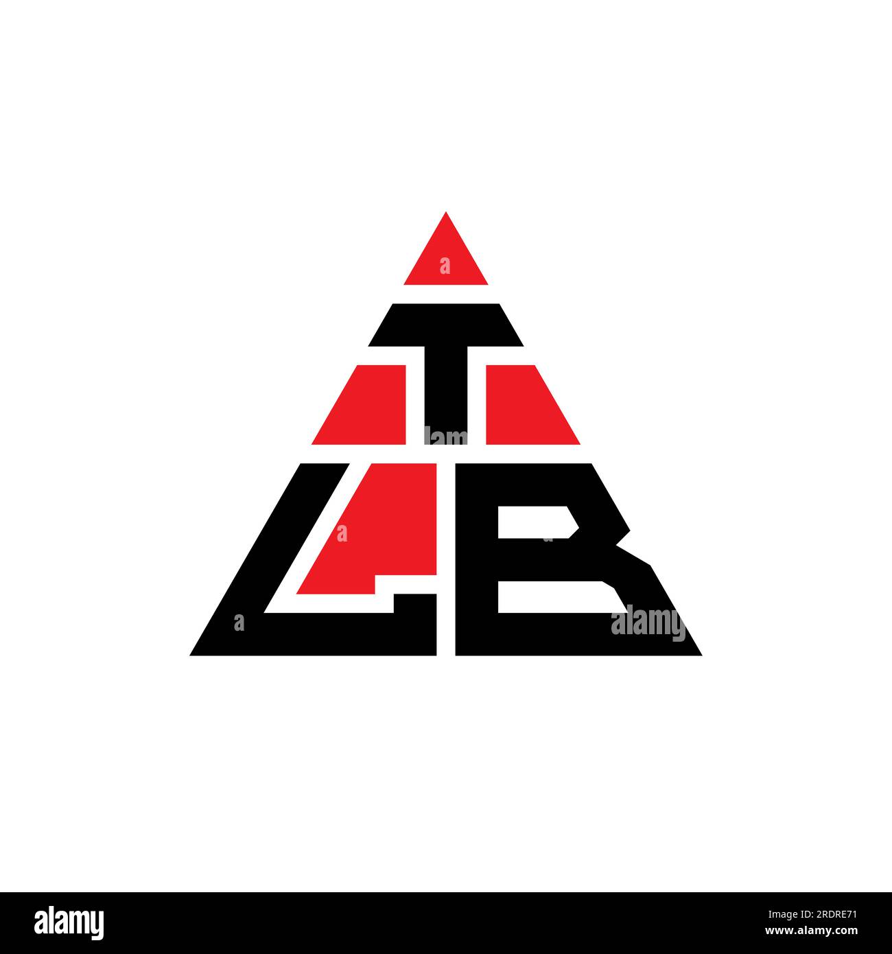 Logo de lettre triangulaire TLB en forme de triangle. Monogramme de ...