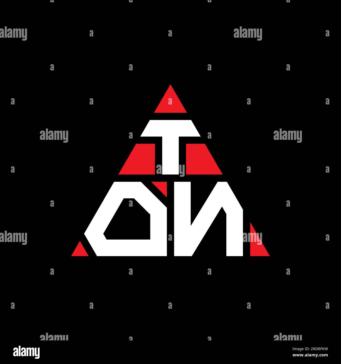 Logo de lettre triangle TON avec forme de triangle. Monogramme de logo ...