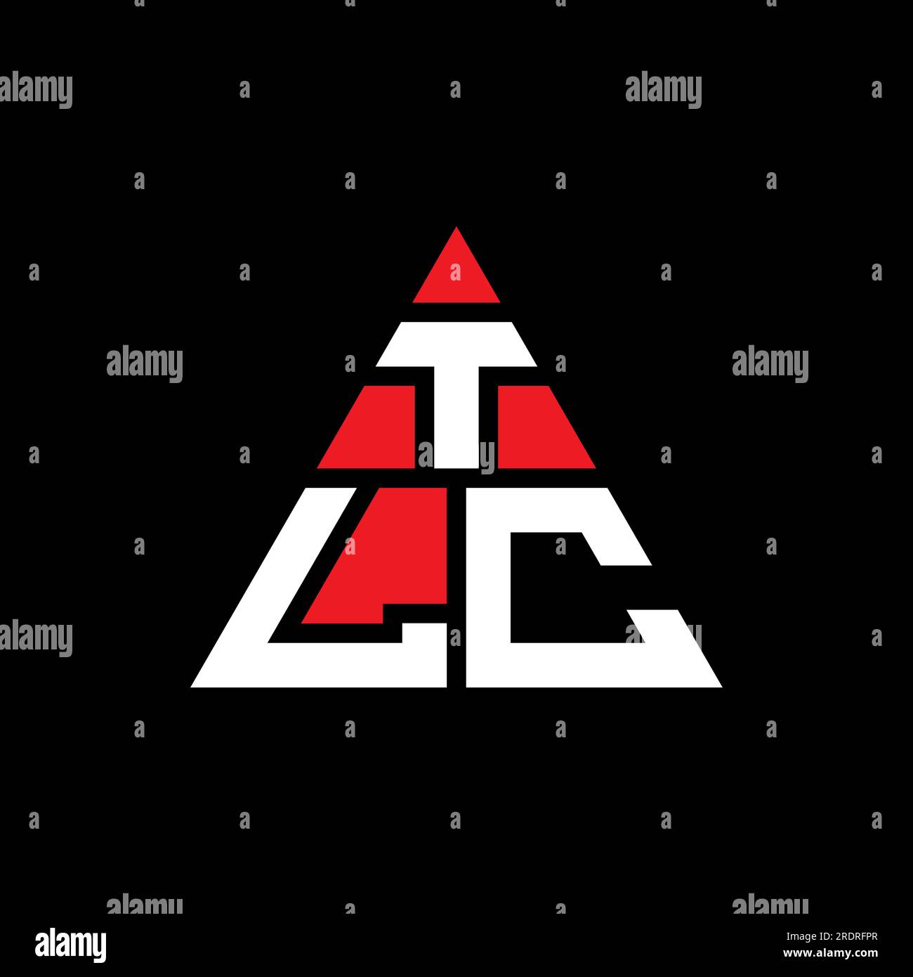 Logo de lettre triangle TLC avec forme de triangle. Monogramme de logo ...