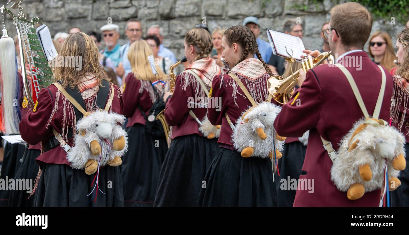 Bad Urach, Allemagne. 23 juillet 2023. Les musiciens de la Bad Urach ...