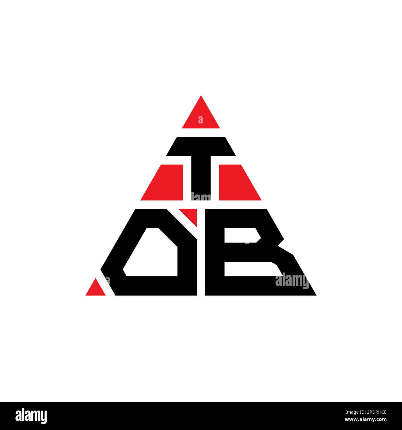 Logo de lettre triangle TOB avec forme de triangle. Monogramme de logo ...