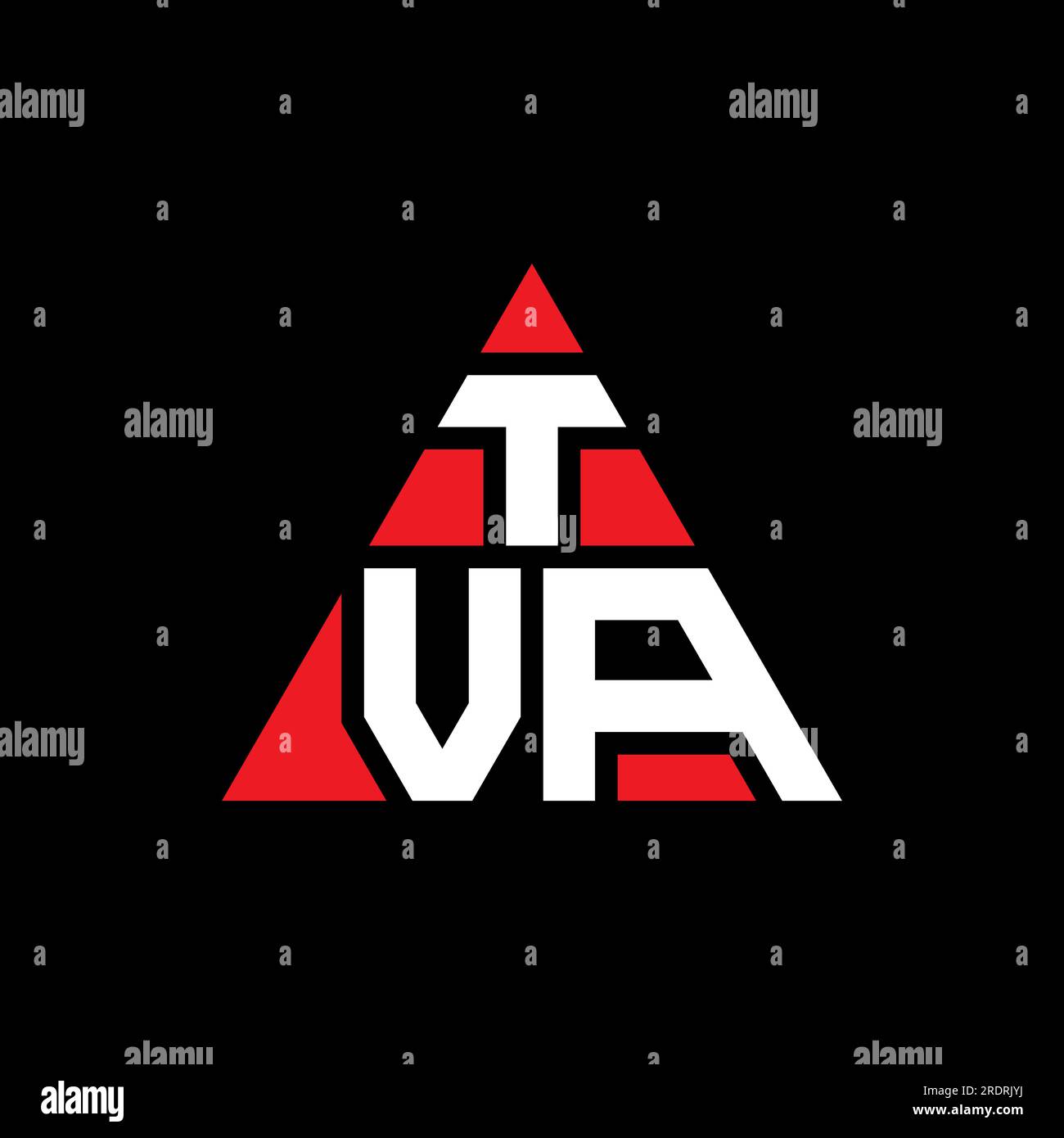 Logo de lettre triangle TVA avec forme de triangle. Monogramme de logo ...