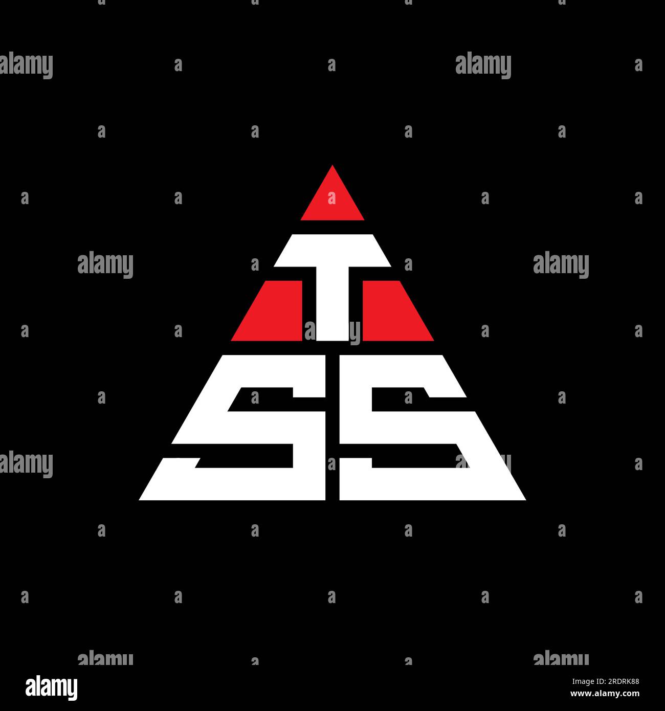 Logo triangulaire TSS en forme de triangle. Monogramme à motif triangle ...
