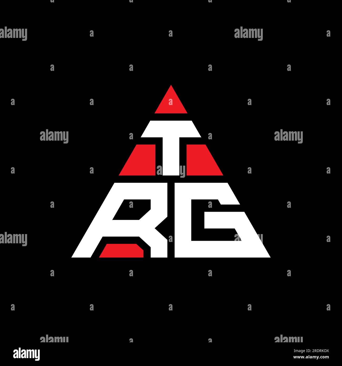Logo de lettre triangle TRG avec forme de triangle. Monogramme de logo ...