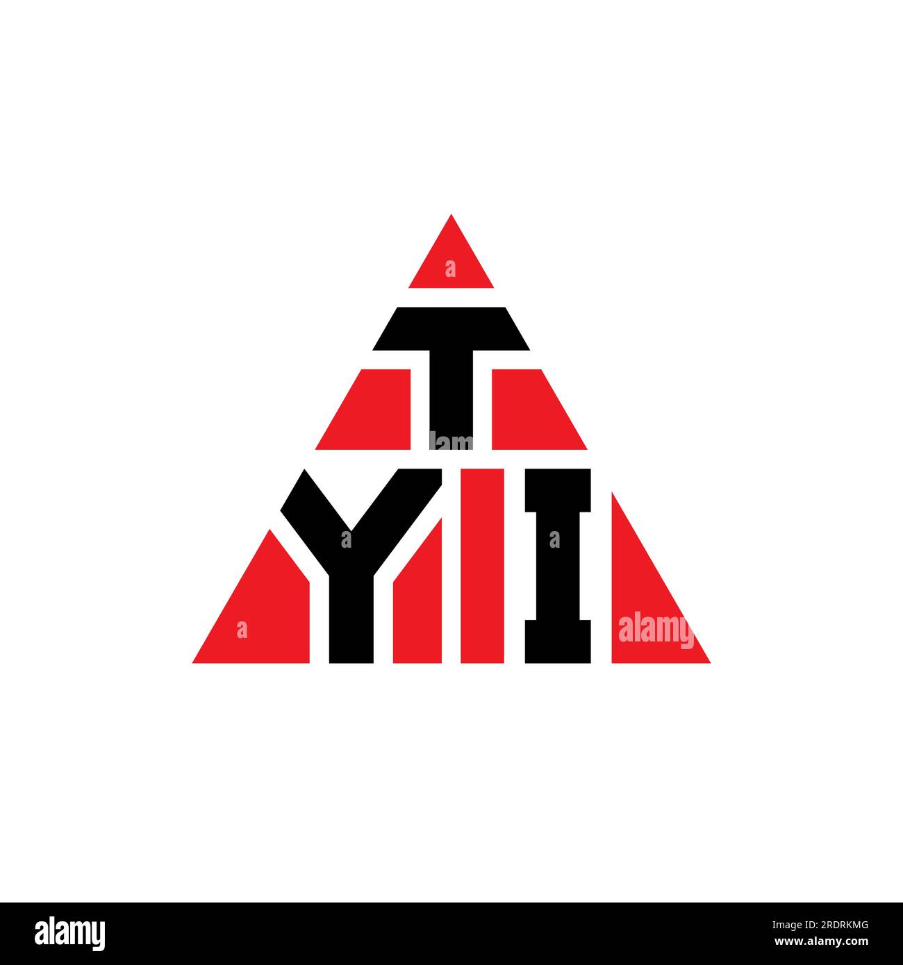 Logo de lettre triangle TYI avec forme de triangle. Monogramme de ...