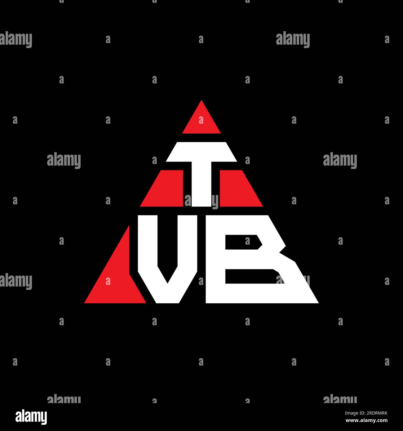 Logo de lettre triangle TVB avec forme de triangle. Monogramme de logo ...