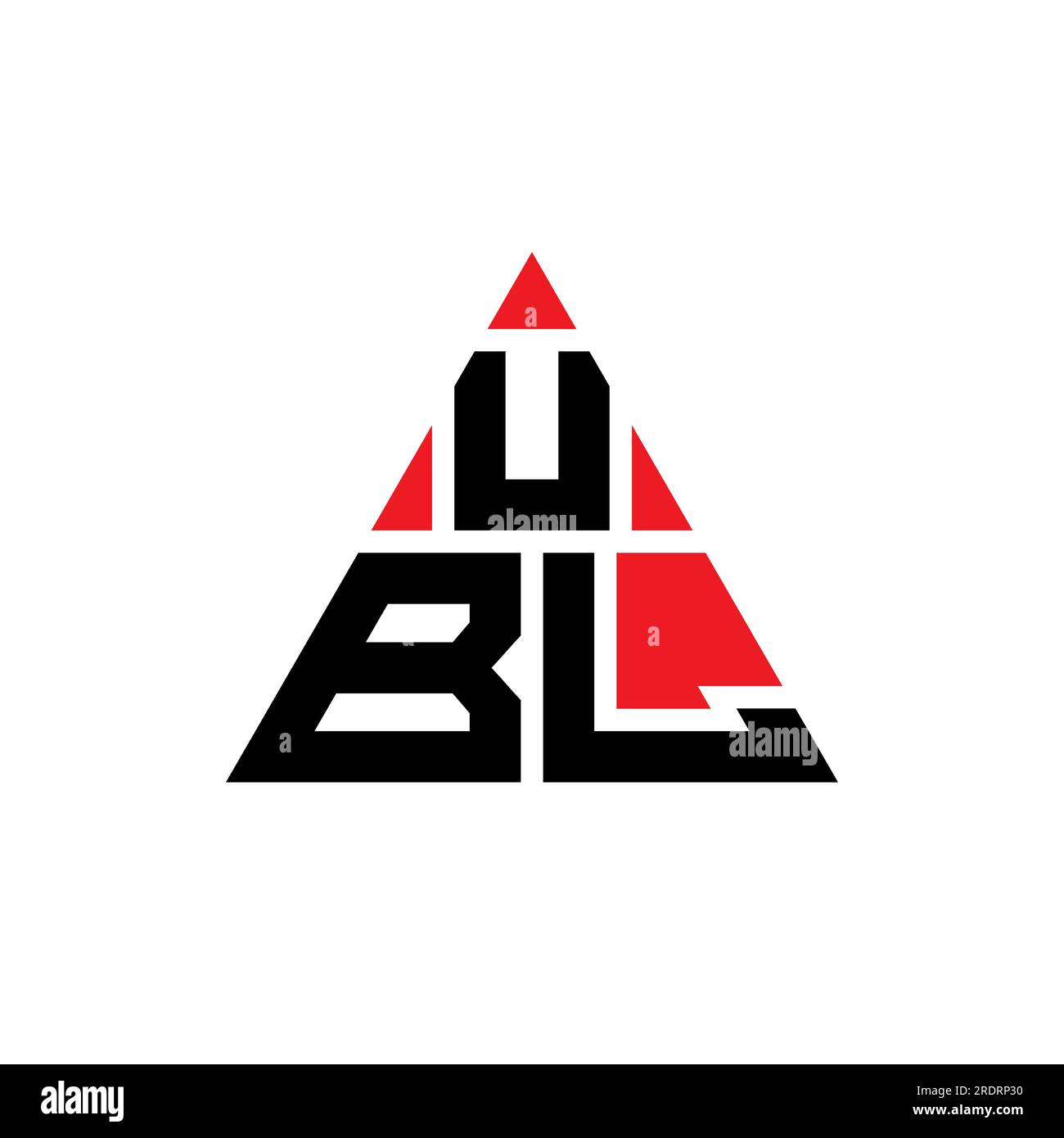 Logo de lettre triangle UBL avec forme de triangle. Monogramme de logo ...
