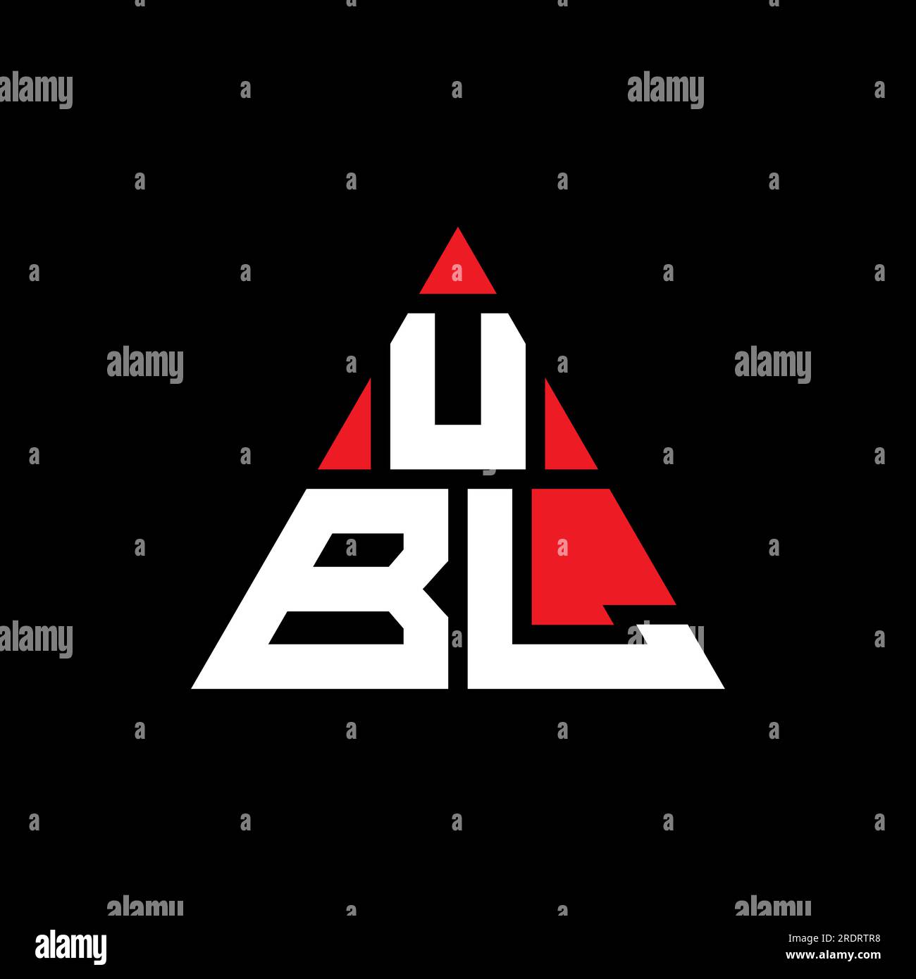 Logo de lettre triangle UBL avec forme de triangle. Monogramme de logo ...