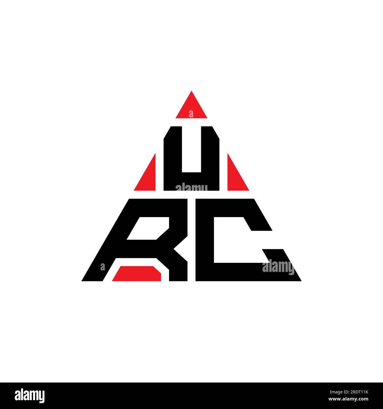 Logo URC avec lettre triangulaire en forme de triangle. Monogramme de ...