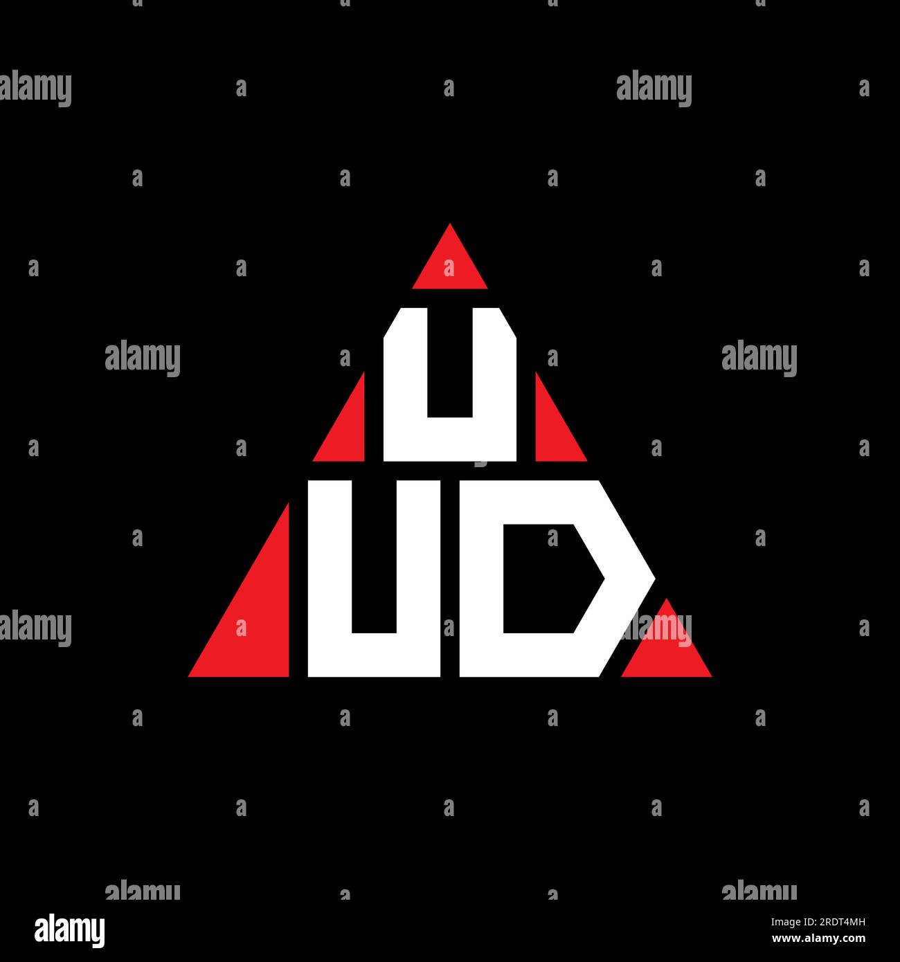 Logo de lettre triangle UUD avec forme de triangle. Monogramme de logo ...