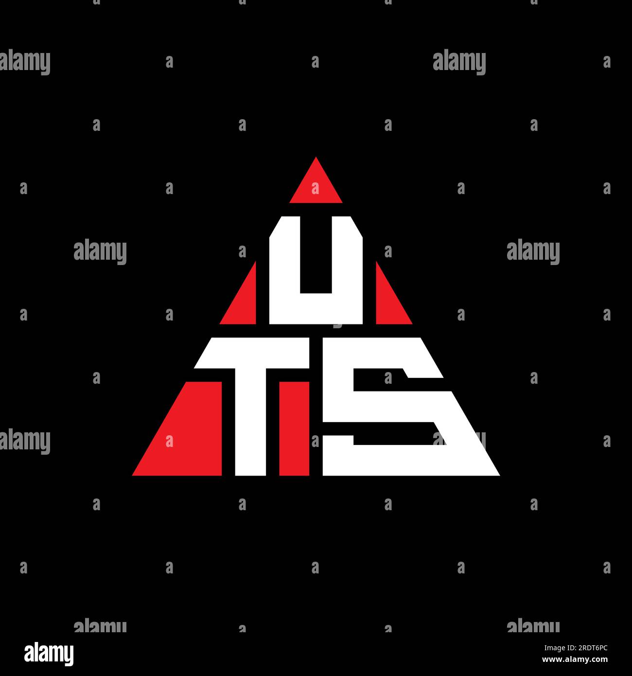Logo de lettre triangle UTS avec forme de triangle. Monogramme de logo ...