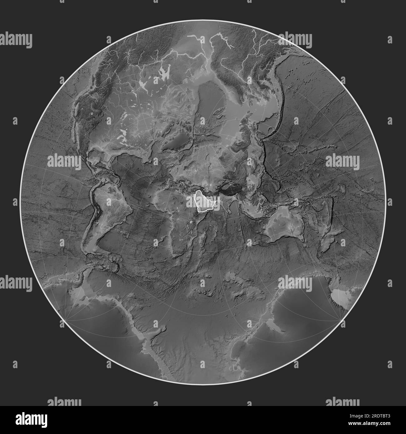 Plaque tectonique arabe Banque d'images noir et blanc - Alamy