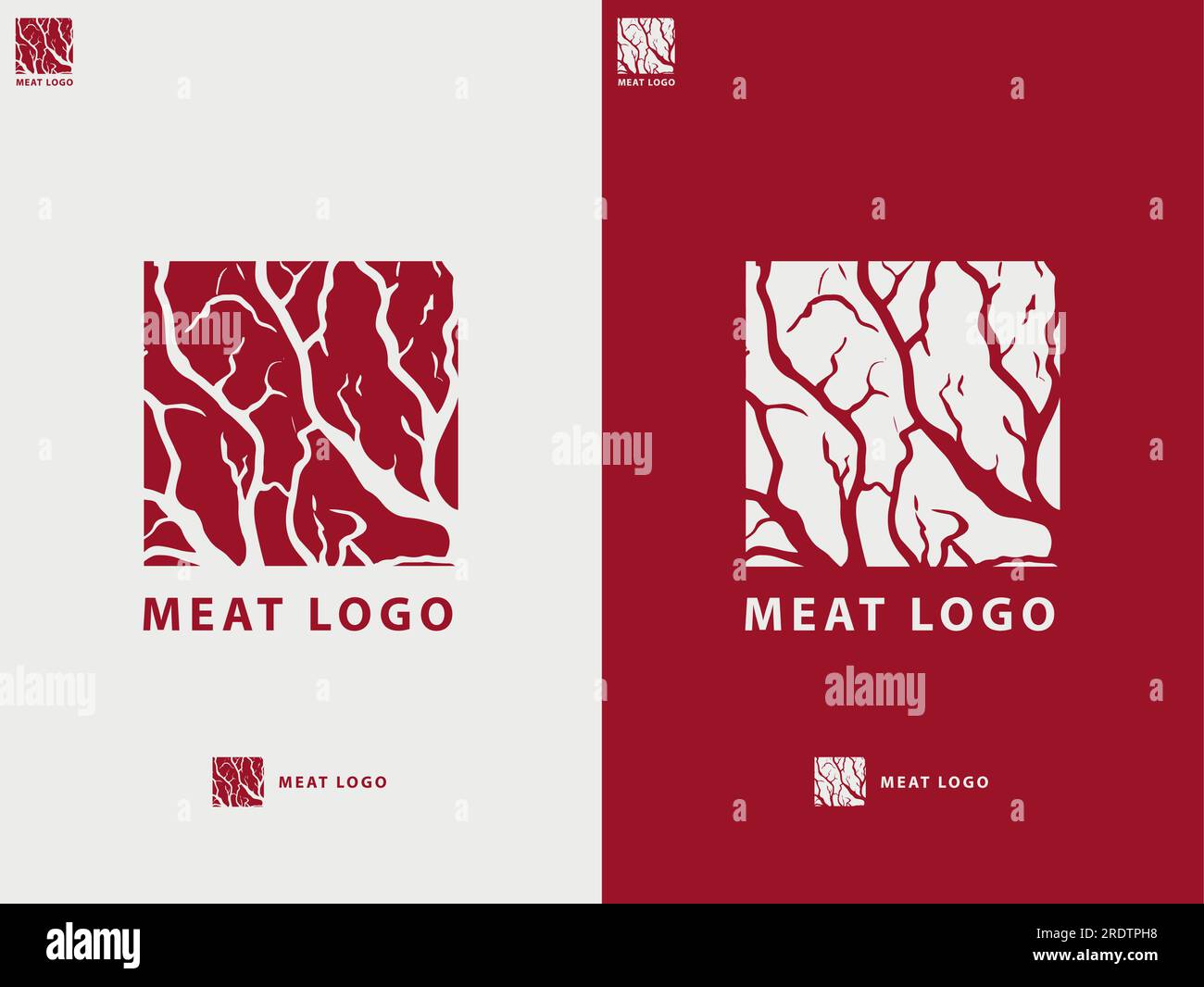 Logo Steak House ou Meat Shop. Texture de viande fraîche. Modèle de ...