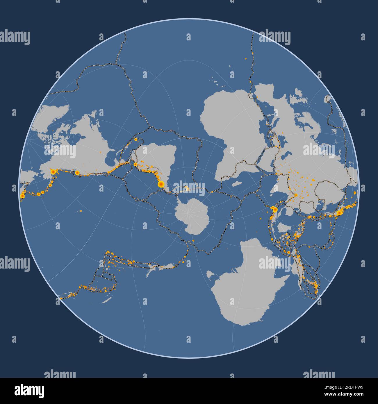 Plaque tectonique sandwich sur la carte de contour solide dans la ...