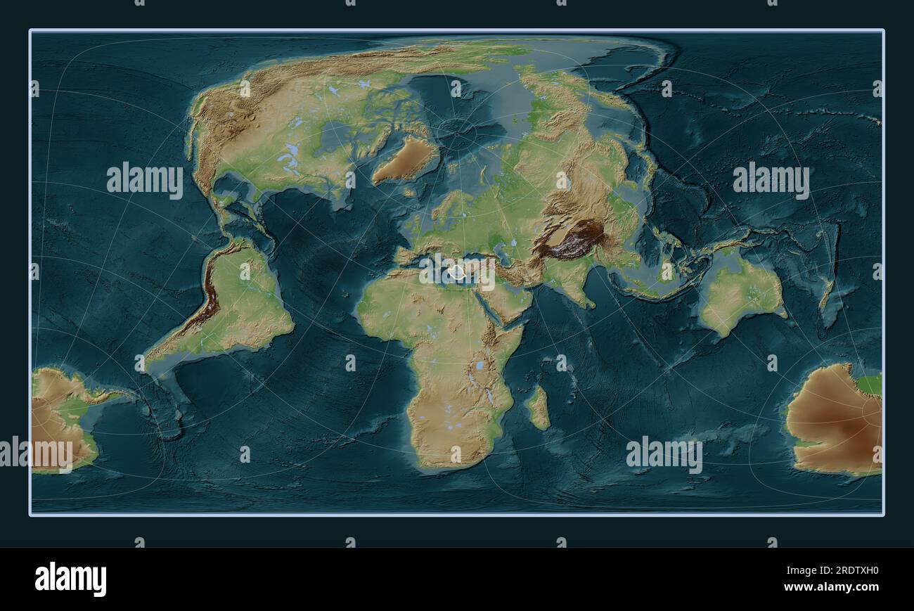 Plaque tectonique de la mer Égée sur la carte d'altitude de style Wiki ...