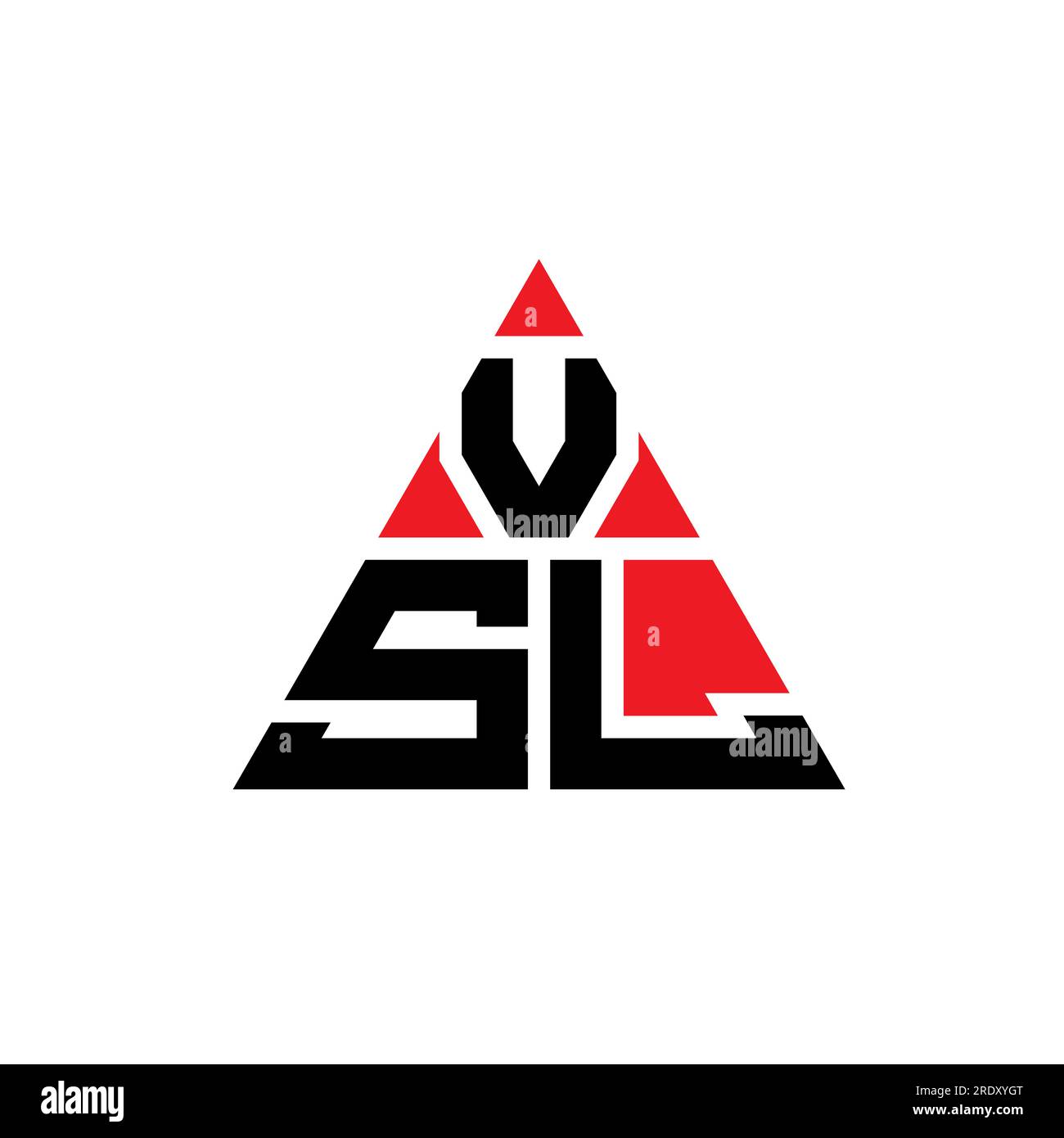 Logo de lettre triangle VSL avec forme de triangle. Monogramme de logo ...