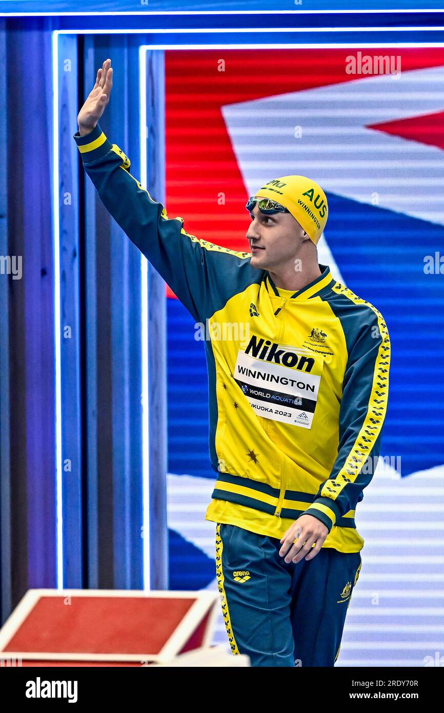 Fukuoka, Japon. 23 juillet 2023. Elijah Winnington d'Australie se ...