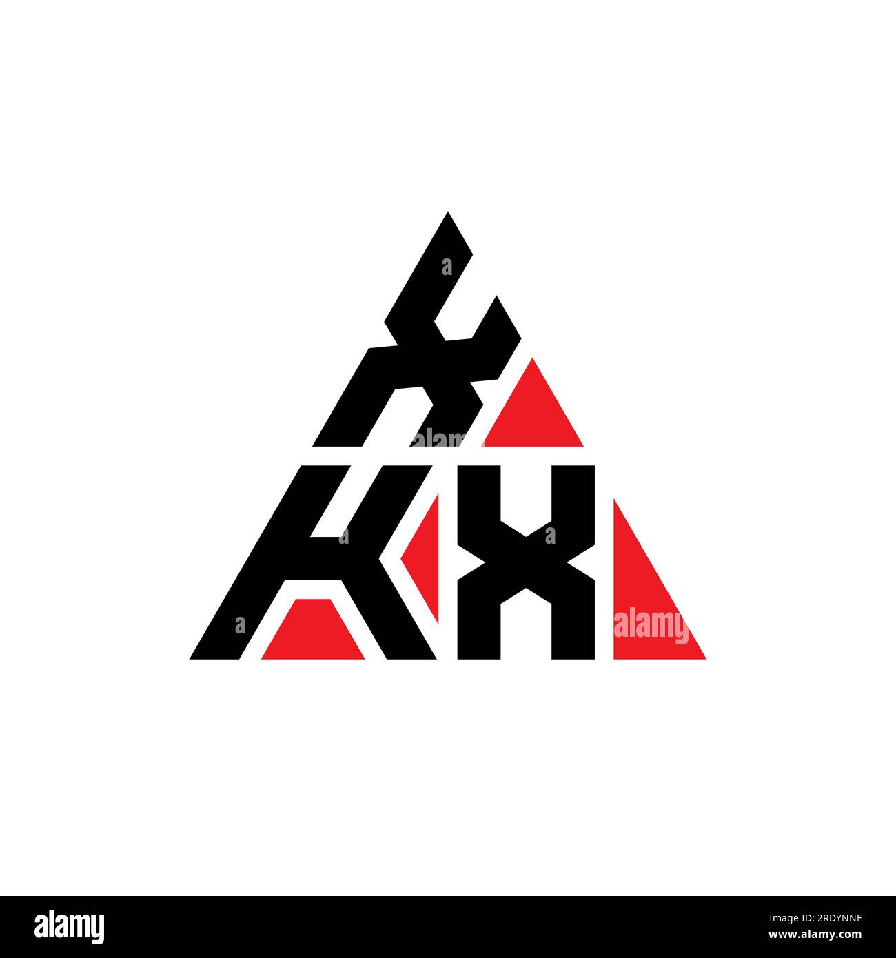Logo de lettre triangle XKX avec forme de triangle. Monogramme de logo ...