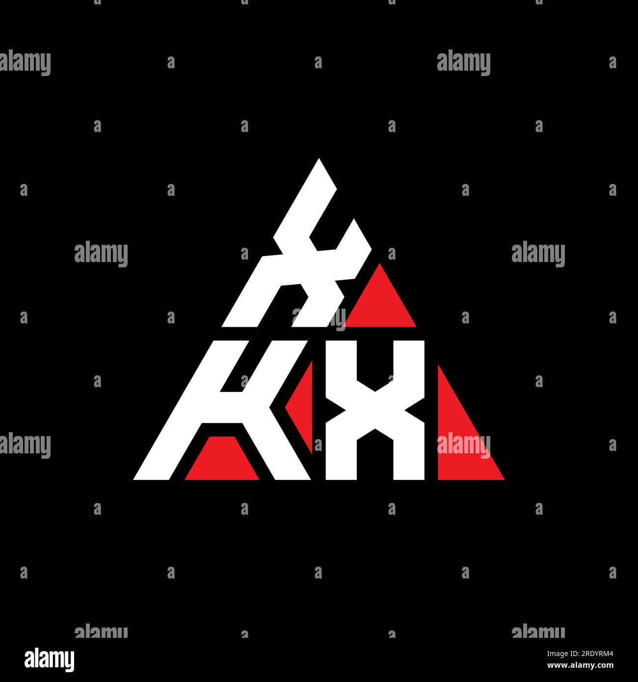 Logo de lettre triangle XKX avec forme de triangle. Monogramme de logo ...