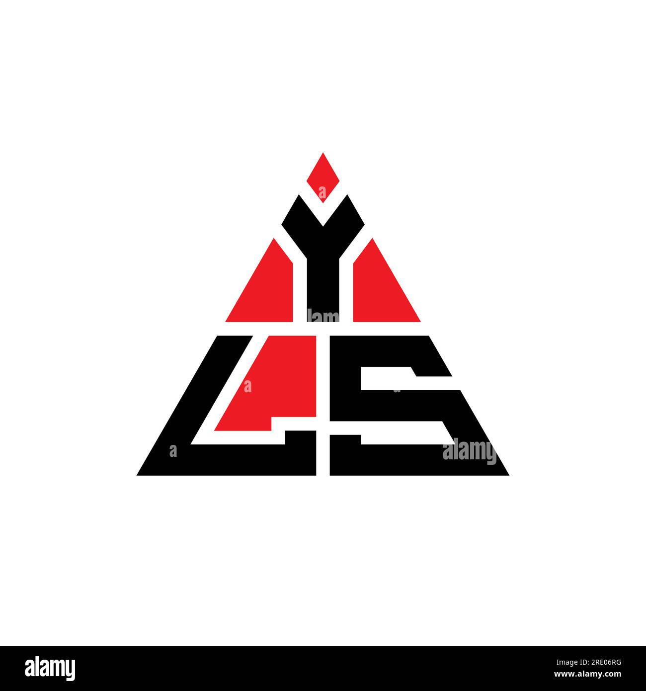 Logo de lettre triangle YLS avec forme de triangle. Monogramme de logo ...