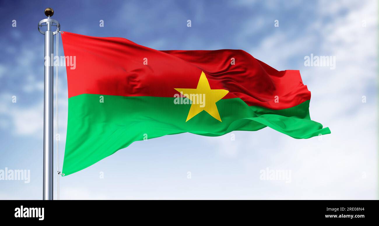 Drapeau vert rouge jaune avec etoile Banque de photographies et d ...