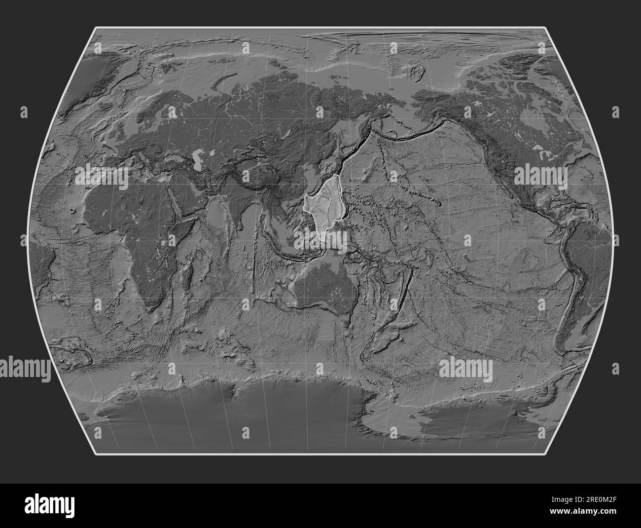 Plaque tectonique de la mer des philippines Banque d'images noir et ...