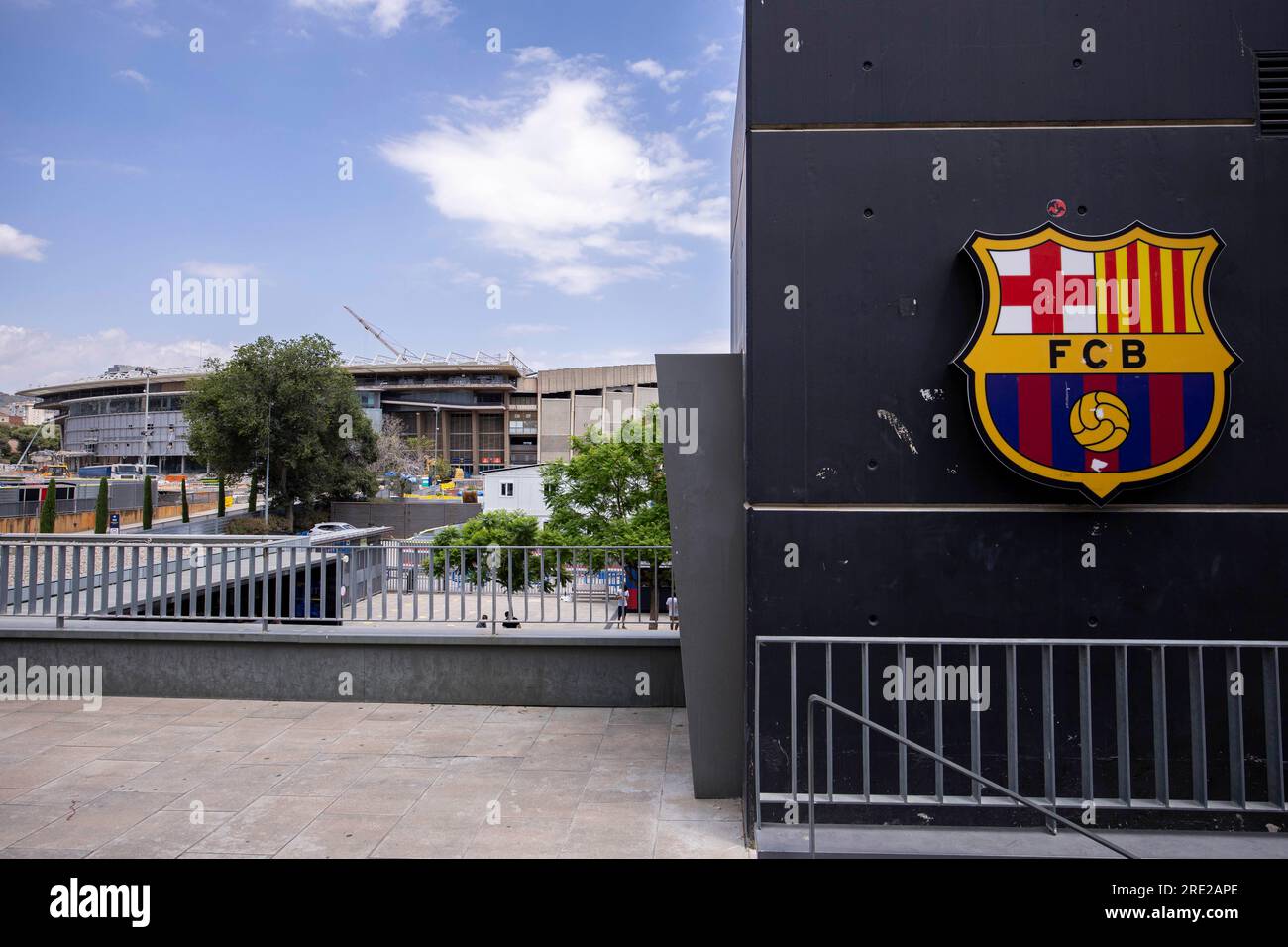 Barcelone, Espagne - 22 juillet 2023 : vue d'ensemble du stade Spotify ...