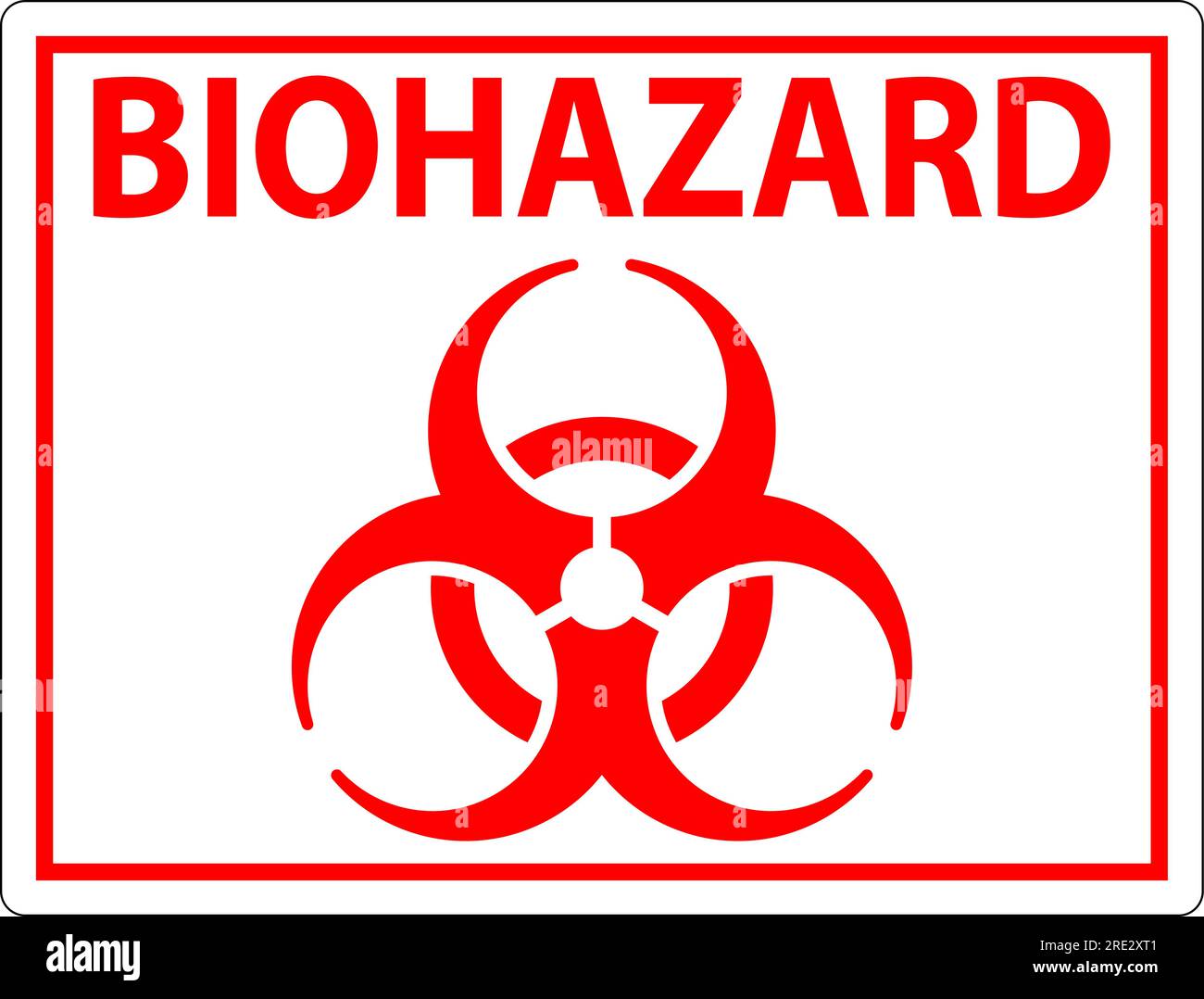 Panneau danger biologique, danger biologique avec symbole Image ...