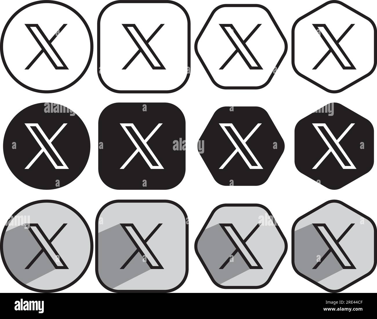 Twitter logo rond Banque d'images vectorielles - Alamy