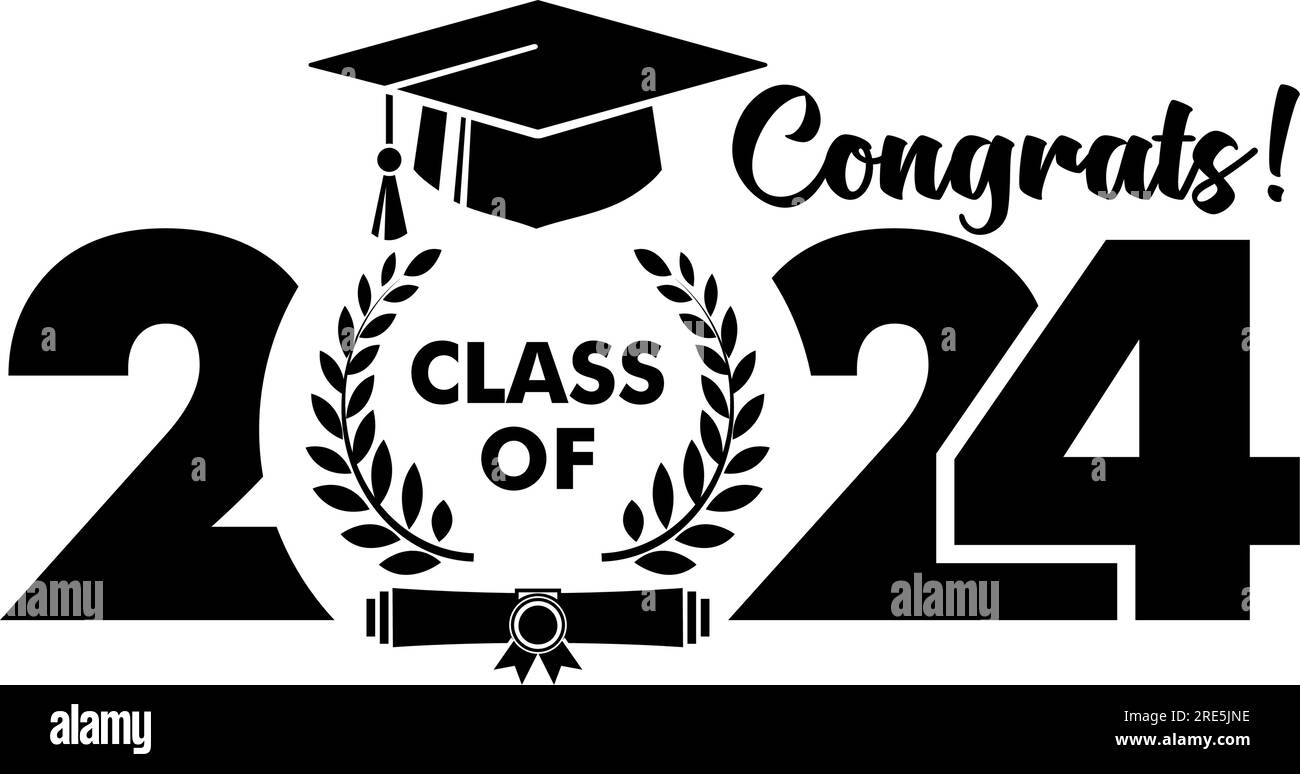 Modèle de logo de classe supérieure avec diplôme, couronne de Laurier ...