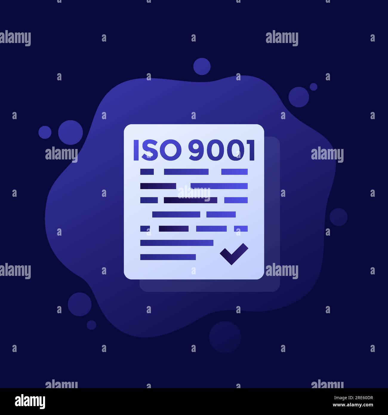 Iso 9001 icon Banque d'images vectorielles - Alamy