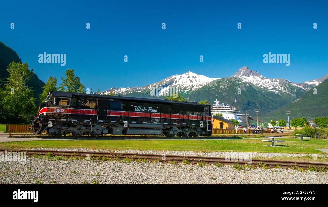 White pass railroad in skagway alaska Banque de photographies et d ...