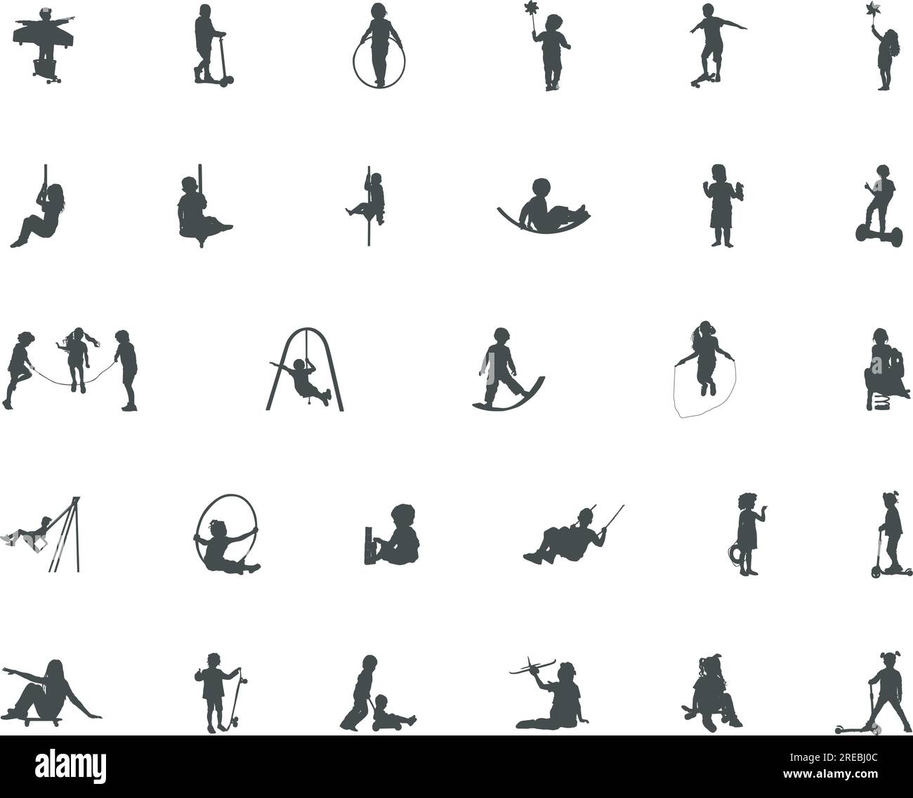 Enfants jouant silhouette, enfants jouant silhouette, enfants jouant ...