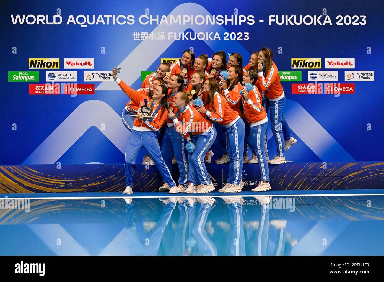FUKUOKA, JAPON - JUILLET 28 : Laura Aarts des pays-Bas, Iris Wolves des ...